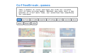 CoffeeBreak Games | Free Arcade Games